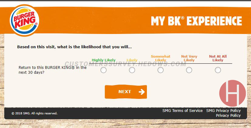 My BK Experience - Win a Free Whooper With Burger King Survey